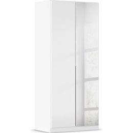 Drehtürenschrank Rauch "Kleiderschrank Kleiderschränke Schrank Garderobe AGORDO mit Glasfront" Schränke Gr. B/H/T: 91cm x 210cm x 54cm, 2 St., weiß (alpinweiß) durchdachte Innenausstattung, in 6 Breiten und 2 Höhen MADE IN GERMANY