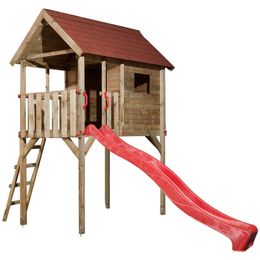 Spielhaus Weka "Tabaluga Kinderstelzenhaus 815" Spielhäuser beige (natur) Kinder BxTxH: 375x235x332 cm