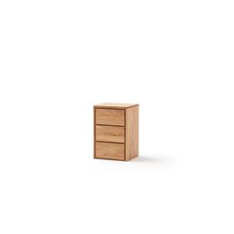 Kommode Home Affaire "Zetra Nachtkommode, Nachttisch, 3 Schubladen mit Soft-Close-Function" Sideboards Gr. B/H/T: 47 cm x 42 cm x 70 cm, 3 St., beige (eiche natur, geölt) Fertig montiert, Eiche Massivholz, Breite 47 cm