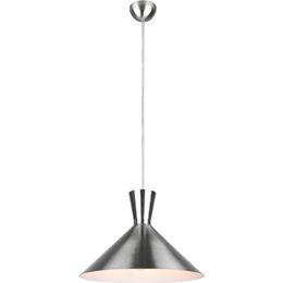 Pendelleuchte Trio LEUCHTEN "Enzo" Lampen Gr. Ø 35,0cm H: 150,0cm, grau (nickel) Hängelampe 1-flammig, E27 max 28W (exkl.), höhenverstellbar, Ø 35cm