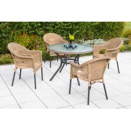 Garten-Essgruppe Merxx "Ravenna" Sitzmöbel-Sets beige (natur)