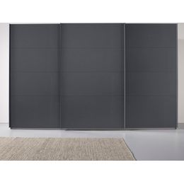 Schwebetürenschrank Rauch "Kleiderschrank Schrank Garderobe TOPSELLER OTELI inkl. Inneneinteilung" Schränke Gr. B/H/T: 360 cm x 229 cm x 62 cm, grau (graumetallic) mit 3 Innenschubladen sowie zusätzlichen Einlegeböden MADE IN GERMANY