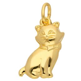 Adelia´s Ketten-Anhänger ADELIA´S "333 Gold Anhänger Katze" Schmuckanhänger Gr. Gelbgold 333, goldfarben (gold) Damen 333 Gold Goldschmuck für