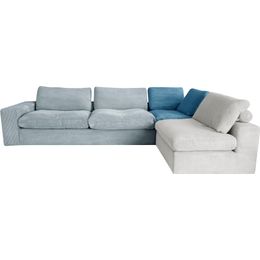 Ecksofa Alina "Sandy", bunt (gct 6, gct 46, gct 9), B:276cm T:226cm, Cord GCT (92% Polyester, 8% Nylon), Sofas, Ecksofa, mit losen Sitz und R&uuml;ckenkissen, in modernem Cordstoff