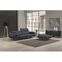 2,5-Sitzer Egoitaliano "Gloria, super bequem und hochwertige Verarbeitung, edles Design", grau (charcoal), B:236cm H:96cm T:109cm, Sofas, beidseitig verstellbare R&uuml;ckenelemente, mit Metallf&uuml;&szlig;en