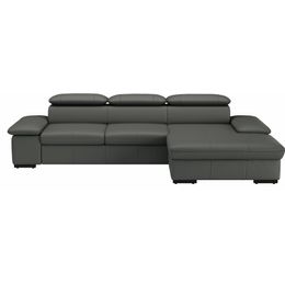 Sit & More Ecksofa SIT & MORE "Alcudia L-Form", grau (anthrazit), B:286cm H:73cm T:174cm, Sofas, Ecksofa, wahlweise mit Bettfunktion