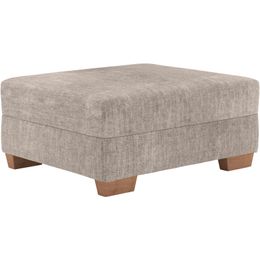 Hocker Home Affaire "DuraSpring" Gr. B/H/T: 98cm x 44cm x 82cm, Veloursstoff, grau (dolce 4 taupe) Mit DuraSpring-Taschenfederkern, bis 140 kg belastbar