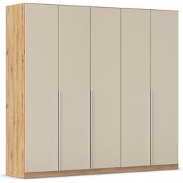 Drehtürenschrank Rauch "Kleiderschrank Schrank Garderobe AGORDO mit Dekor- oder Hochglanzfront" Schränke Gr. B/H/T: 226 cm x 210 cm x 54 cm, 5 St., braun (eiche artisan, champagner) durchdachte Innenausstattung, in 6 Breiten und 2 Höhen MADE IN GERMANY