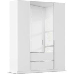 Drehtürenschrank Rauch "Kleiderschrank Schrank Garderobe AGORDO mit Dekor- oder Hochglanzfront" Schränke Gr. B/H/T: 181 cm x 229 cm x 54 cm, 4 St., weiß (alpinweiß) mit Außenschubkästen, in 6 Breiten und 2 Höhen MADE IN GERMANY