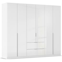 Drehtürenschrank Rauch "Kleiderschrank Schrank Garderobe AGORDO mit Dekor- oder Hochglanzfront", weiß (alpinweiß, hochglanz weiß), B:271cm H:229cm T:54cm, Holzwerkstoff, Schränke, mit Außenschubkästen, in 6 Breiten und 2 Höhen MADE IN GERMANY