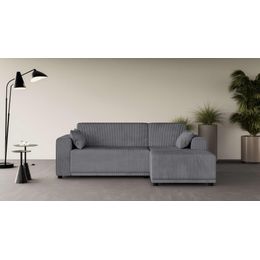 Ecksofa Home Affaire "TAMMO", grau, B:233cm H:80cm T:162cm, 100% Polyester, Sofas, Ecksofa, L-Form