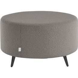 Polsterhocker Andas "Hulby" Hocker Gr. B/H/T: 80cm x 47cm x 80cm, Boucle, grau (taupe) passend zur "Hulby"-Recamiere