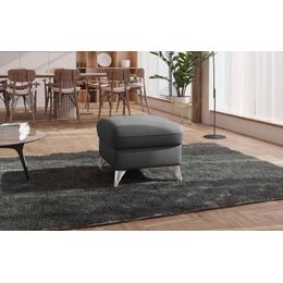 Sit & More Polsterhocker SIT & MORE "Astoria", grau, B:63cm H:48cm T:74cm, 100% Polyester, Hocker, Polsterhocker, Passend zur "Astoria"-Serie