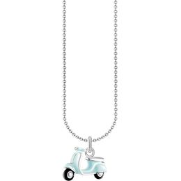 Kette mit Anhänger Thomas Sabo "Motorroller-Anhänger, KE2217-041-7-L45V" Halsketten Gr. 45, Silber 925 (Sterlingsilber), grün (silberfarben, mint, schwarz) Damen