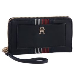 Geldbörse Tommy Hilfiger "Women TH DISTINCT TRAVEL WALLET CORP Wallets" blau (space blue) Kleinlederwaren