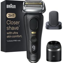 Elektrorasierer Braun "Series 9 Pro+ 9590cc" schwarz Precision ProTrimmer