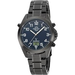 Funkuhr MASTER TIME "Specialist, MTGA-10737-22M" Armbanduhren schwarz Herren Armbanduhr, Quarzuhr, Herrenuhr, Datum, Leuchtzeiger