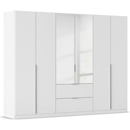 Drehtürenschrank Rauch "Kleiderschrank Schrank Garderobe AGORDO mit Dekor- oder Hochglanzfront" Schränke Gr. B/H/T: 271 cm x 210 cm x 54 cm, 6 St., weiß (alpinweiß) mit Außenschubkästen, in 6 Breiten und 2 Höhen MADE IN GERMANY