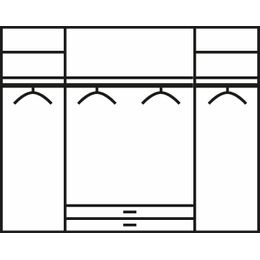 Kleiderschrank Rauch "Essensa" Schränke Gr. B/H/T: 181cm x 229cm x 54cm, 4 St., weiß (struktureichefarben hell/weiß)