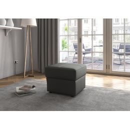 Sit & More Hocker SIT & MORE "Freetown", schwarz, B:59cm H:48cm T:59cm, Hocker, Polsterhocker, auf Gleitern