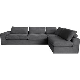 Ecksofa Alina "Sandy", grau (dunkelgrau gct 79), B:276cm T:226cm, Cord GCT (92% Polyester, 8% Nylon), Sofas, Ecksofa, mit losen Sitz und R&uuml;ckenkissen, in modernem Cordstoff