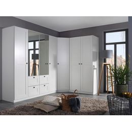 Schrank-Set Rauch "Skagen" Kastenmöbel-Sets Gr. B/H/T: 266cm x 197cm x 162cm, weiß Eckschrank, 2- und 4-trg. Schrank mit Schubkästen Spiegel