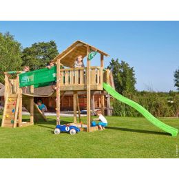 Spielturm Jungle Gym "Jungle Shelter Bridge" Spieltürme beige (natur) Kinder BxTxH: 633x244x290 cm