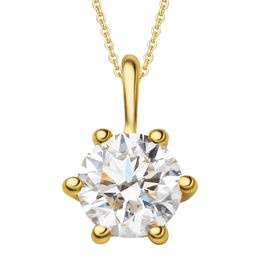 Ketten-Anhänger Vivance "0.3 ct Diamant Brillant Anhänger aus 585 Gelbgold" Schmuckanhänger Gr. 0.3 ct, Gelbgold 585-Diamanten, goldfarben (gold) Damen Gold Schmuck