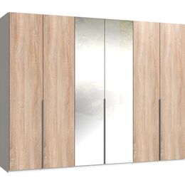 Kleiderschrank wimex "New York" Schränke Gr. B/H/T: 270cm x 234cm x 58cm, 6 St., weiß (weiß/front struktureichefarben hell)