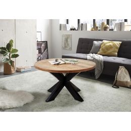 HBZ-MEBLE Couchtisch HBZ "Ace" Tische braun (braun, schwarz, mango) rund, Tisch in Massivholz Mango