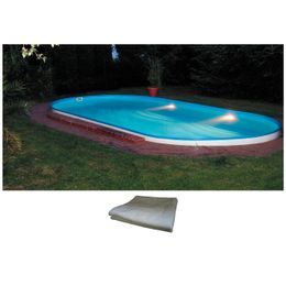 Ovalpool MY POOL BWT "PREMIUM mit blauer Innenfolie" Schwimmbecken Gr. B/H/L: Breite 360cm x Höhe 120cm x Länge 623cm, 22000 l, weiß Höhe 120 cm, in versch. Größen erhältlich