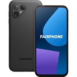 FAIRPHONE Smartphone "FAIRPHONE 5" Mobiltelefone Gr. 256 GB, schwarz (matte schwarz)