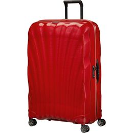 Hartschalen-Trolley Samsonite "C-LITE 81" Gr. B/H/T: 55 cm x 81 cm x 34 cm 123 l, rot (chili red) Koffer Reisekoffer Großer Aufgabegepäck Made in Europe