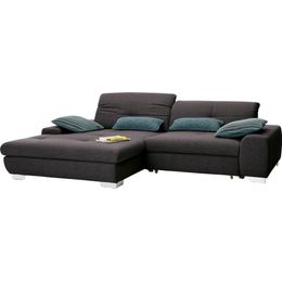 Ecksofa "SO 1200 inkl. Sitztiefen- & R&uuml;ckenverstellung f&uuml;r hohen Sitzkomfort", braun (graubraun gba 34), B:276cm H:89cm T:198cm, 100% Polyester, SET ONE BY Musterring, Sofas, Ecksofa, wahlweise mit Bettfunktion und Stauraum, L-Form, auch in Cord Bezug, Topseller