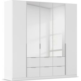 Drehtürenschrank Rauch "Kleiderschrank Schrank Garderobe AGORDO mit Dekor- oder Hochglanzfront" Schränke Gr. B/H/T: 226 cm x 229 cm x 54 cm, 5 St., weiß (alpinweiß) mit Außenschubkästen, in 6 Breiten und 2 Höhen MADE IN GERMANY