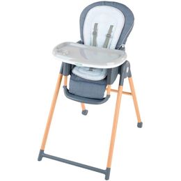 Hochstuhl Ingenuity "Proper Positioner™ 7-in-1 Deluxe High Chair - Chambray" Gr. B/H/T: 88,9 cm x 115,6 cm x 62,2 cm, Metall-Kunststoff, bunt Baby Stühle Hochstuhl