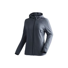 Fleecejacke Maier Sports "Tesila Hood W" Gr. 36, grau (graphit) Damen Jacken Midlayer, atmungsaktiv schnelltrocknend, Full-Zip, Regular fit