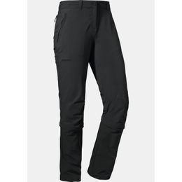 Sch&ouml;ffel Zip-away-Hose SCH&Ouml;FFEL "Pants Engadin1 Zip Off", Damen, Gr. 34, Normalgr&ouml;&szlig;en, grau (graphit), Oberstoff : 89% Nylon 11% Elasthan, Hosen