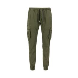 Jogginghose Alpha Industries "Alpha Industries Men - Jogger Cotton Twill Jogger" Gr. L, Normalgrößen, grün (dark olive) Herren Hosen