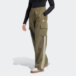 Sporthose adidas originals "3S CARGO PANTS" Gr. L, N-Gr, grün (olive strata) Damen Hosen