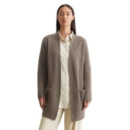 Marc O'Polo Cardigan MARC O'POLO "aus kuscheligem Schurwolle-Mix" Gr. L, braun Damen Strickjacken