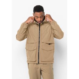 Outdoorjacke Jack Wolfskin "LIGHTSOME WANDER JKT M", Herren, Gr. XL (54/56), beige (sand, storm), OBERSTOFF 100% POLYAMID FUTTER 100% POLYESTER, Jacken