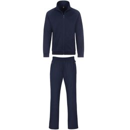 Jogginganzug TRIGEMA "TRIGEMA Jogginganzug" Gr. S, blau (navy) Herren Sportanzüge