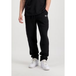 Jogginghose Alpha Industries "Alpha Industries Men - Jogger Organics EMB Jogger" Gr. L, Normalgrößen, schwarz (organic black) Herren Hosen