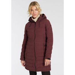 Steppmantel Killtec "KOW 96 WMN QLTD CT", Damen, Gr. 38, rot (dunkelweinrot), Steppware, Obermaterial: 100% Polyester, unifarben, sportlich, Langarm angesetztes Bündchen mit Klettverschluss, Mäntel