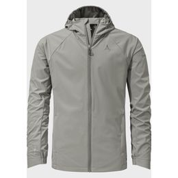 Schöffel Outdoorjacke SCHÖFFEL "Jacket Graz M", Herren, Gr. 50, grau (9260, grau), Oberstoff : 90% Polyester 10% Elasthan (Coating: Polyurethan) Futter : 90% Polyester 10% Elasthan (Coating: Polyurethan), modisch, relaxed fit, hoch geschlossener Ausschnitt, Langarm, Jacken