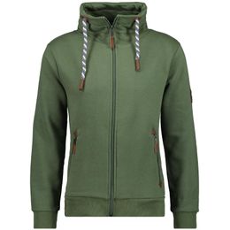 Sweatjacke Ragman Gr. M (48/50), grün (dunkelgrün, 393), Herren, 65% Baumwolle 35% Polyester, Sweatjacken