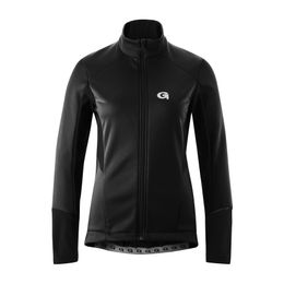 Fahrradjacke Gonso "FURIANI" Gr. 38, schwarz, Damen, 100% Polyester, Jacken, Damen Softshell-Jacke, Windjacke atmungsaktiv und wasserabweisend