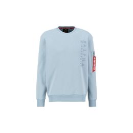 Sweater Alpha Industries "Alpha Industries Men - Sweatshirts EMB Sweater" Gr. L, bunt (greyblue) Herren Sweatshirts