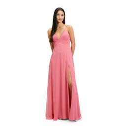 Chiffonkleid Vera Mont "Vera Mont mit V-Ausschnitt" Gr. 40, Normalgrößen, rosa (hot rosè) Damen Kleider Falten